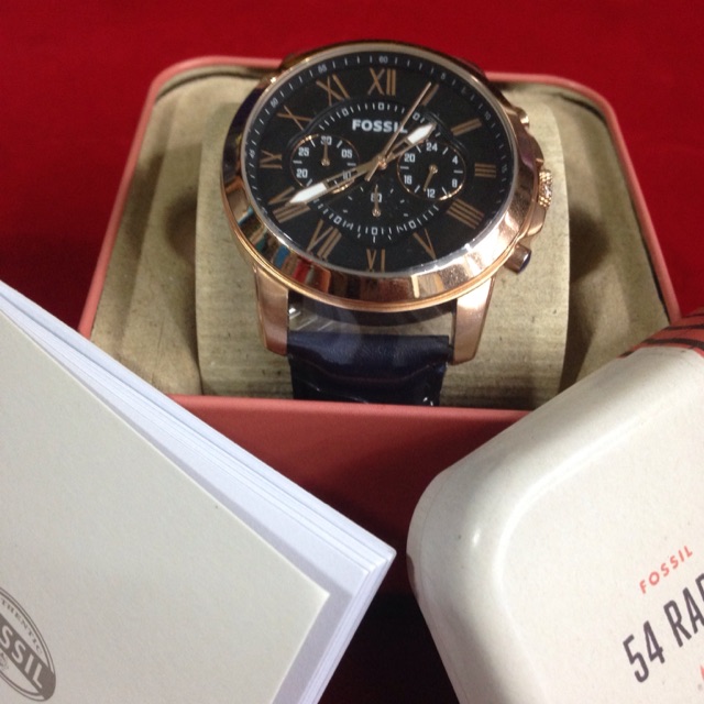 Fossil FS4835 Grant Chronograph Leather Watch | Shopee Malaysia