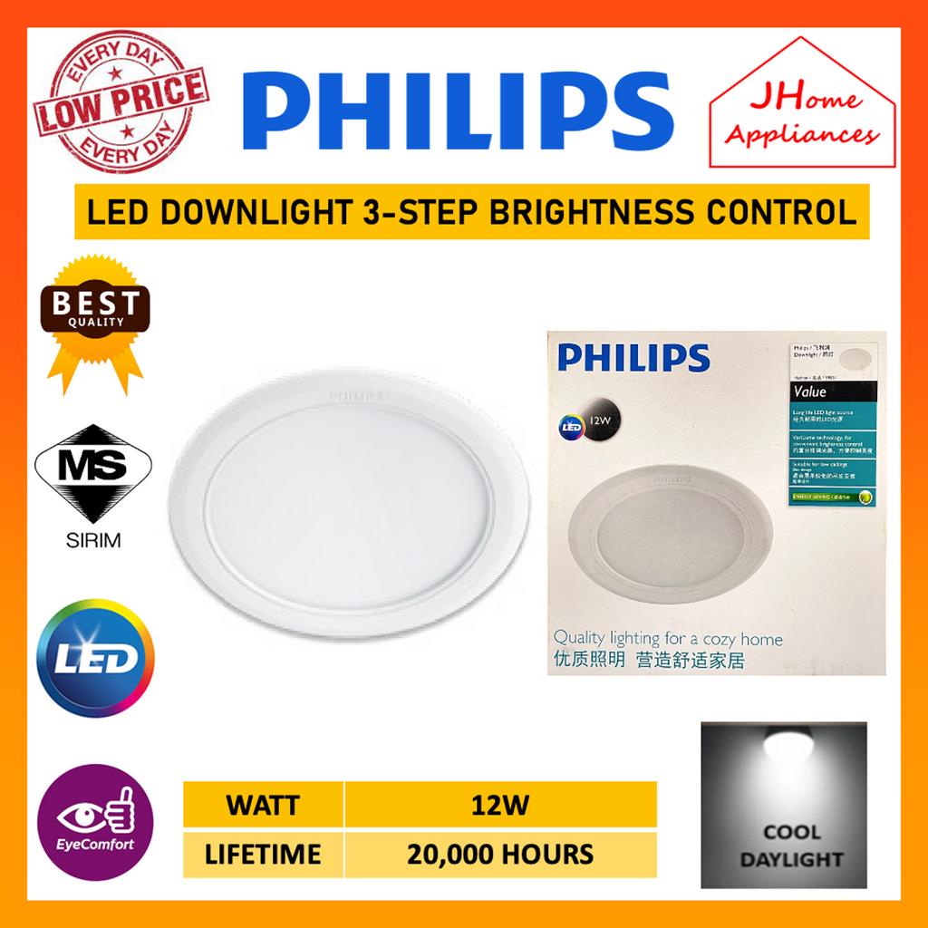 PHILIPS HADRON 3 STEP DIM LED DOWNLIGHT 12W (5") 59831 - ROUND (COOL ...