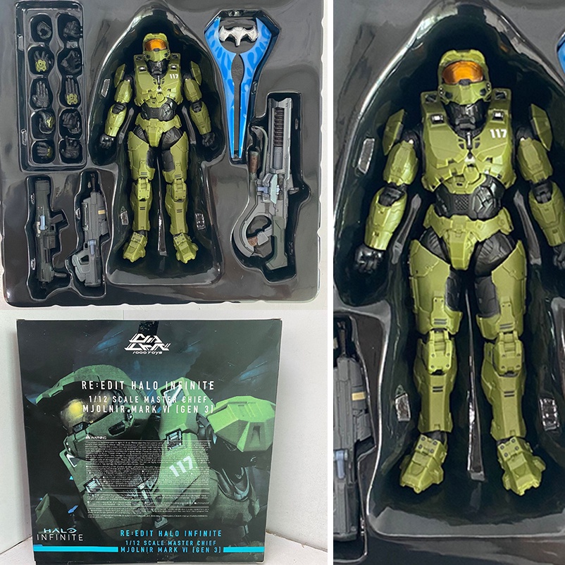 24cm Re:Edit Halo 1/12 Scale Master Chief Infinate Mjolnir Mark VI Gen3 ...