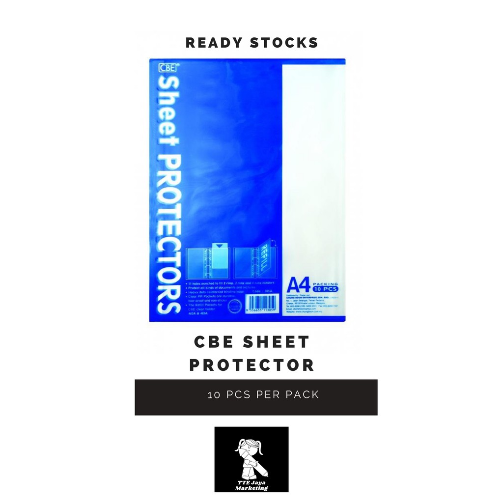 CBE A4 11 HOLES SHEET PROTECTORS 305A ( 10PCS/PKT ) | Shopee Malaysia