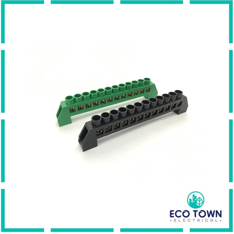 Kozuka Insulated Neutral Link Earth Link 12 Way Black / Green | Shopee ...