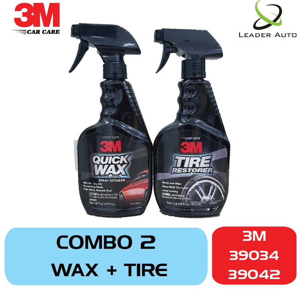 3M CarCare COMBO 2 - Quick Wax (39034) + Tire Restorer (39042) | Shopee ...