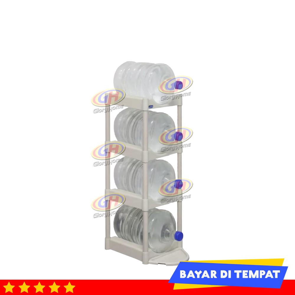 Rovega Mineral Water Gallon Rack 4 Stacking Premium Plastic Aqua Gallon ...