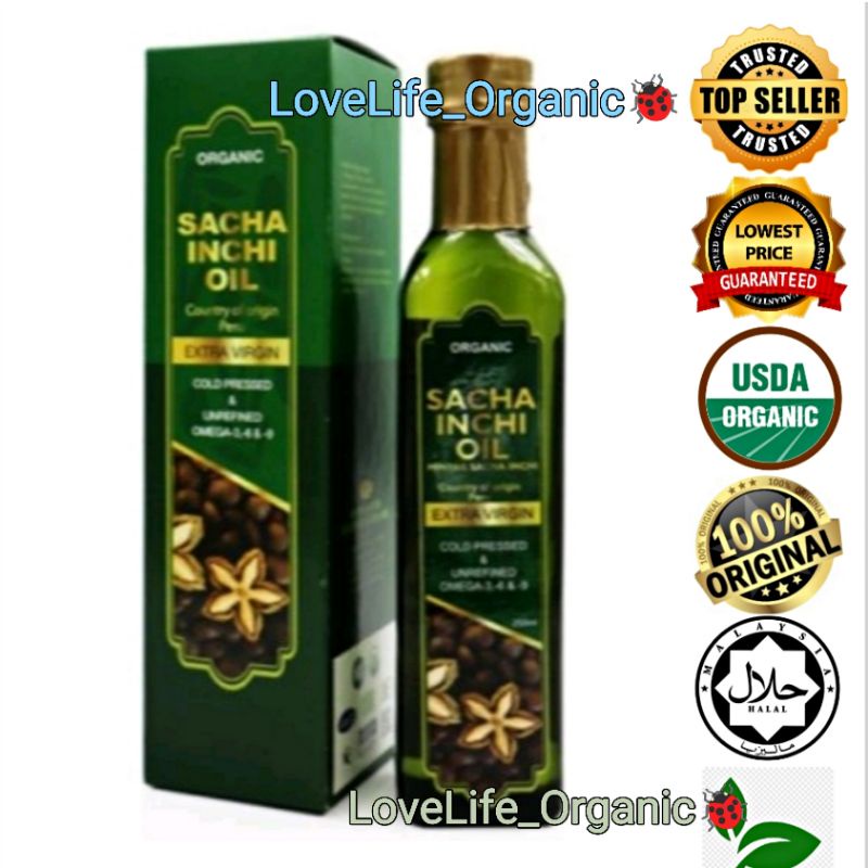 ORGANIC SACHA INCHI OIL有机星星果油 250ML/5ML X 30 SACHETS PACK | Shopee Malaysia