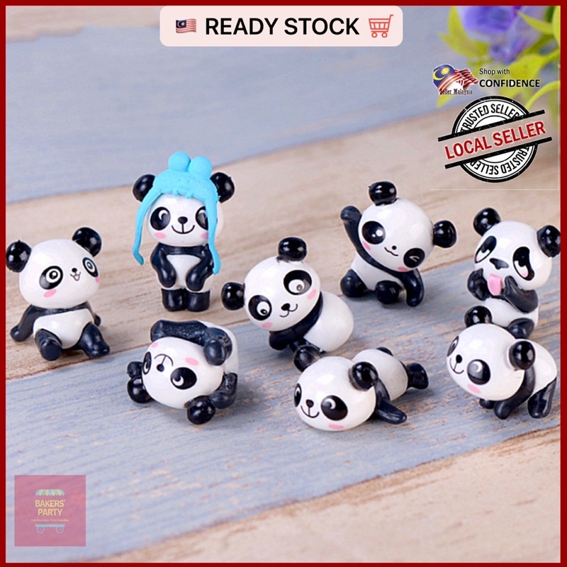 Panda Bear Cake Topper Cake Decoration Toys Panda Hiasan Kek Panda 奇奇妙妙 ...
