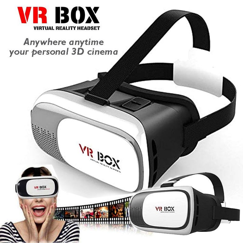 03.5~6 INCHES VR BOX Virtual Reality Movies Games 3D Glasses Wireless ...