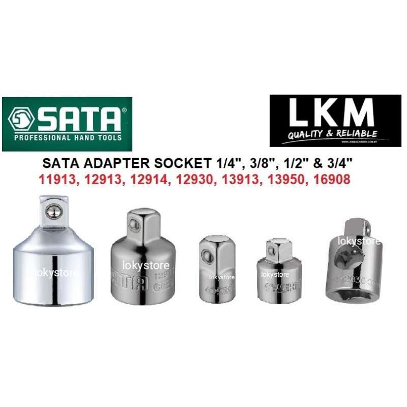 SATA Adapter Socket 1/4", 3/8", 1/2", 3/4"DR(11913, 12913, 12914, 12930 ...