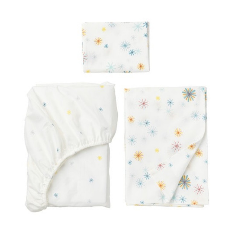 IKEA TILLGIVEN 3-piece bedlinen set for cot, multicolour, 60x120 cm ...