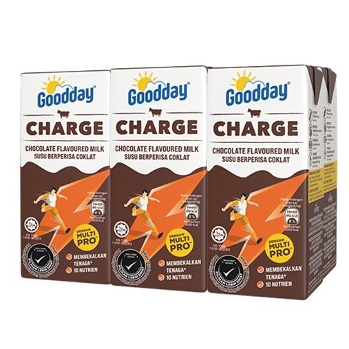 Goodday Charge Energy Chocolate UHT Milk 6 x 200ml | Shopee Malaysia