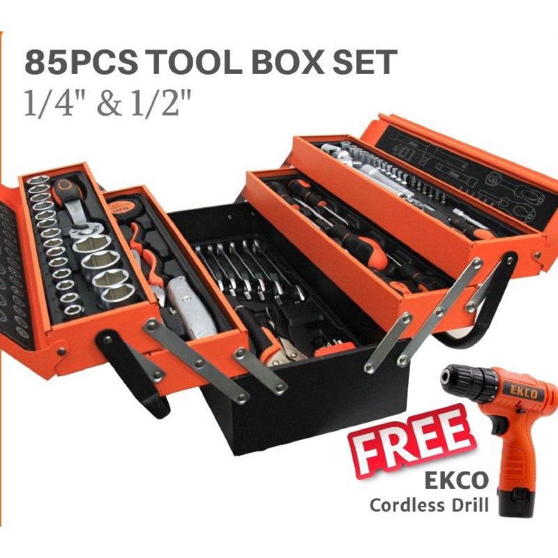Spanar Box Pomen 85PCS Mechanic Tools Repair Vehicle Heavy Duty Metal ...