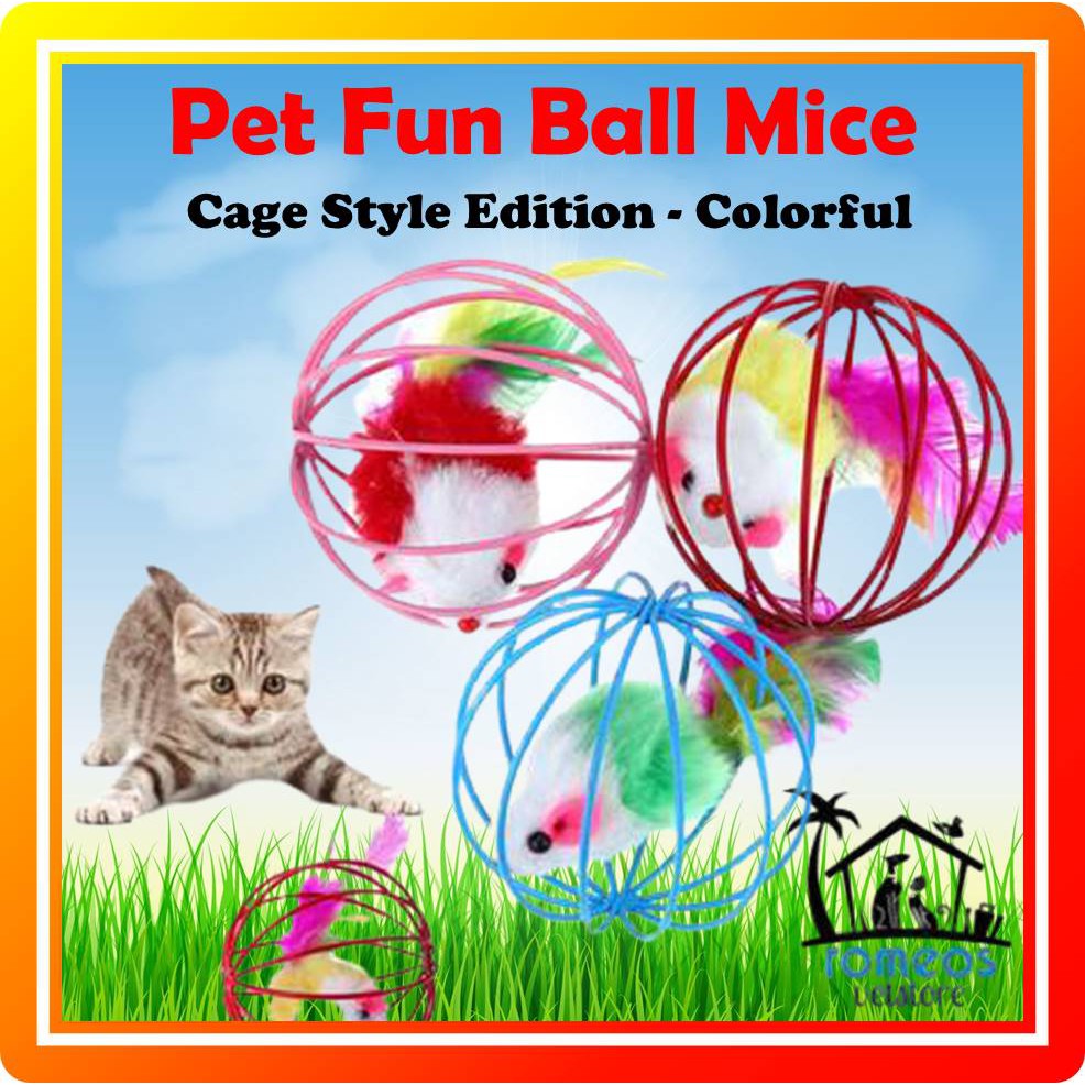 🔥New Arrival🔥 Pet Funny Ball Mice Feather with Cage | Shopee Malaysia