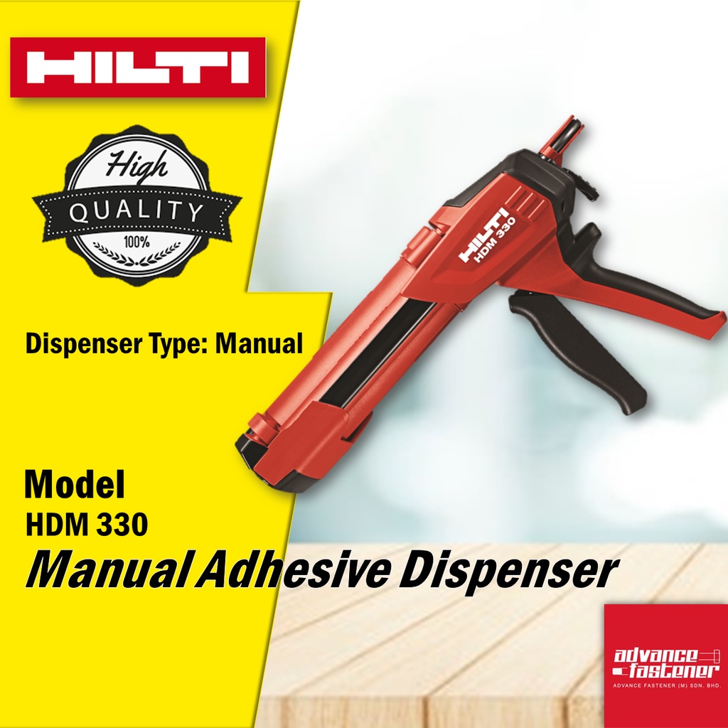 HILTI HDM 330 Maunual Adhesive Dispenser ( Suitable For HIT-CR / HIT-CB 330 / HY 200 ) | Shopee ...