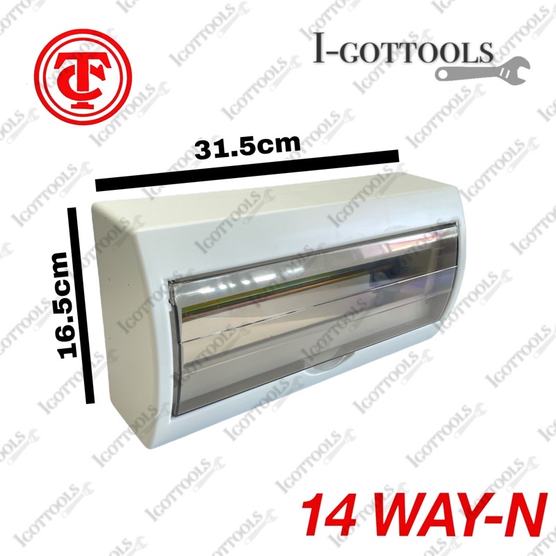 TC (Tham Chee) Surface PVC MCB DB BOX / 6 Way to 17 Way CONSUMER UNIT ...