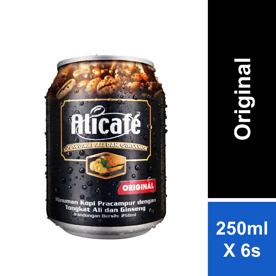 ALICAFE Tongkat Ali dan Ginseng Original Cans Drink 250ml x 6 cans ...