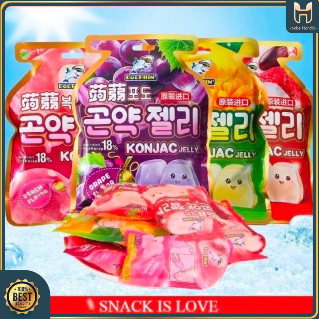 **Halal** Korean Snack - Captain Dolphin Konjac Jelly 20G X 15 Anggur/Lychee/Peach / Halal ...