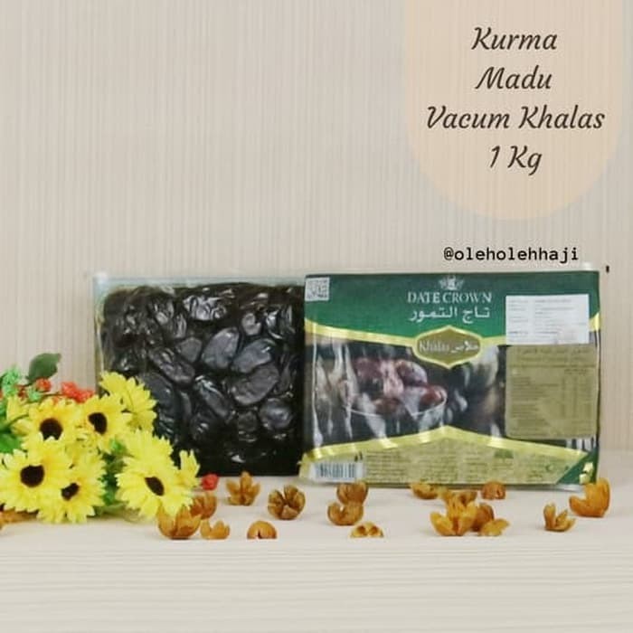 Khalas Vacuum Honey Dates Date Crown Khalas 1 Kg contains 4pcs/Snack ...