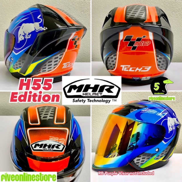 mhr helmet MHR BEATZ OF622 H55 Edition Open Face Racing Helmet Hafizh ...