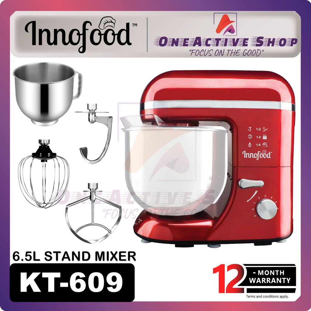 INNOFOOD 6.5L Stand Mixer KT-609 KT609 ( INNOFOOD MIXER / BAKING MIXER ) / ORIMAS 8L Stand Mixer ...