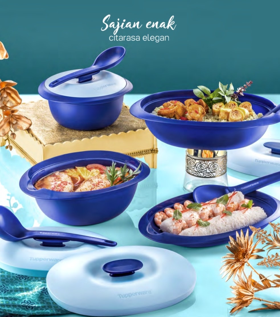 TUPPERWARE ROYALE BLUE SERVEWARE SET (Royale Blue Serveware ...