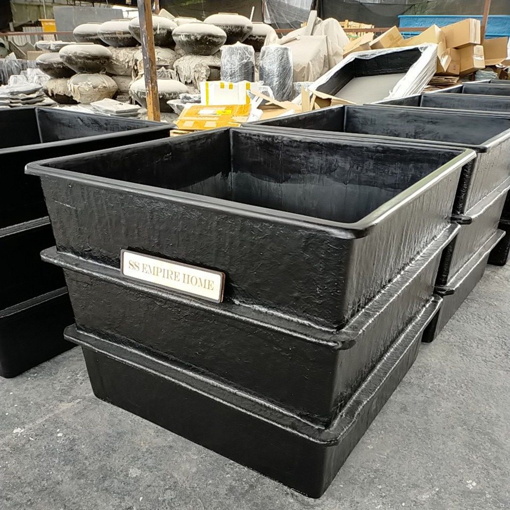 NEX 3.5 x3.5x3 Fiberglass Fish Tank Fiber Water Pond Aquarium Heavy ...