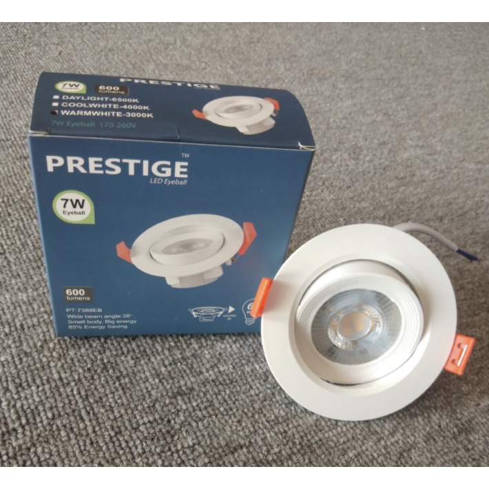 PRESTIGE 7W LED Eyeball Prestige 7W 3000K Warmwhite / 6500K Daylight ...