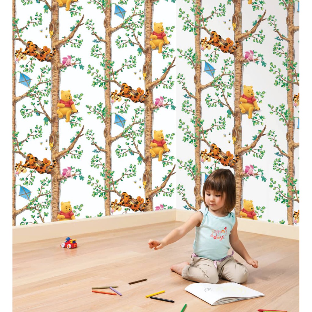 Disney Mickey Pooh Wall Paper Wallpaper Pooh Mickey Assorted self ...