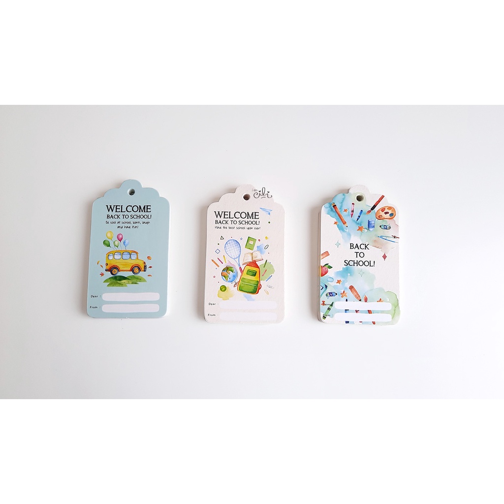 (HT-SCHOOL01) Iamcili back to school BTS Greeting tag (No Hole ...