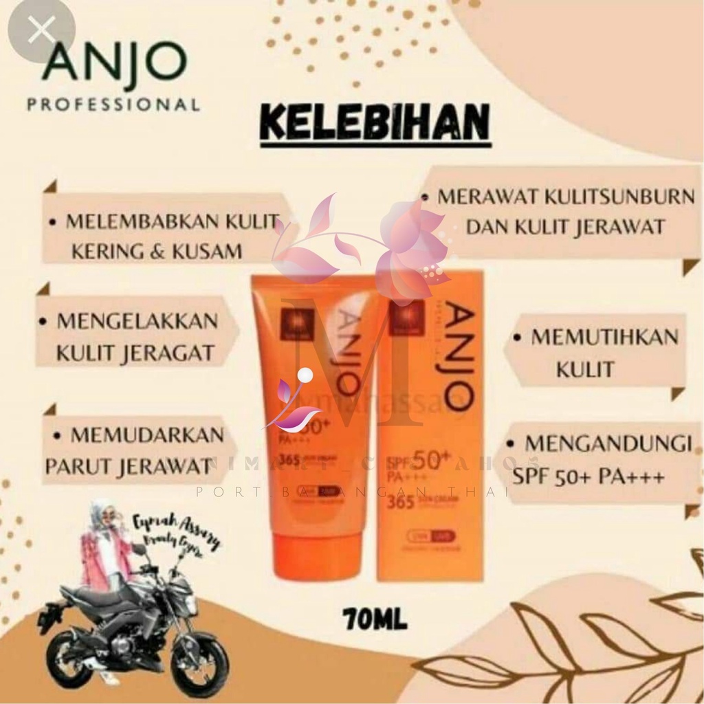 Anjo Sunscreen Natural Moist Sun Cream Spf 50 Shopee Malaysia