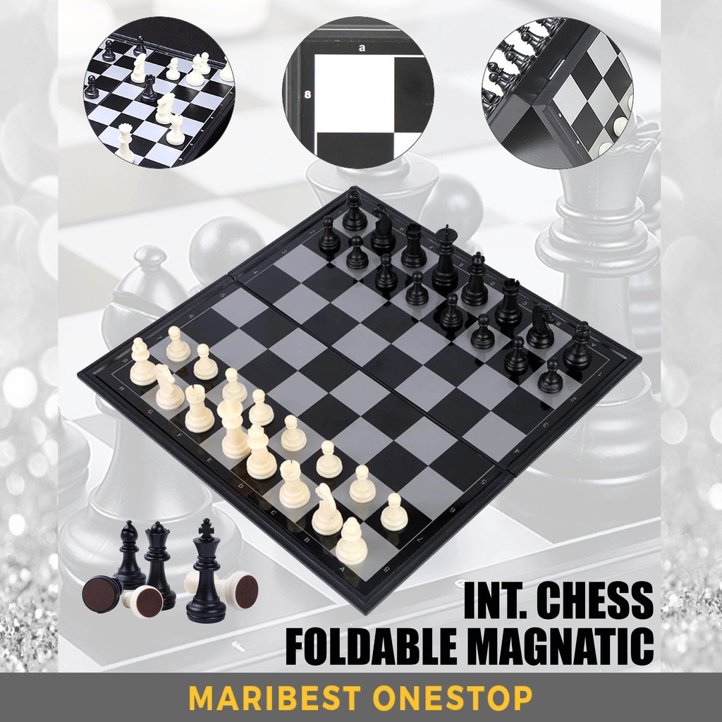 Folding Magnetic Travel Board Chess Set For Kids Or Family Adult Chess ...