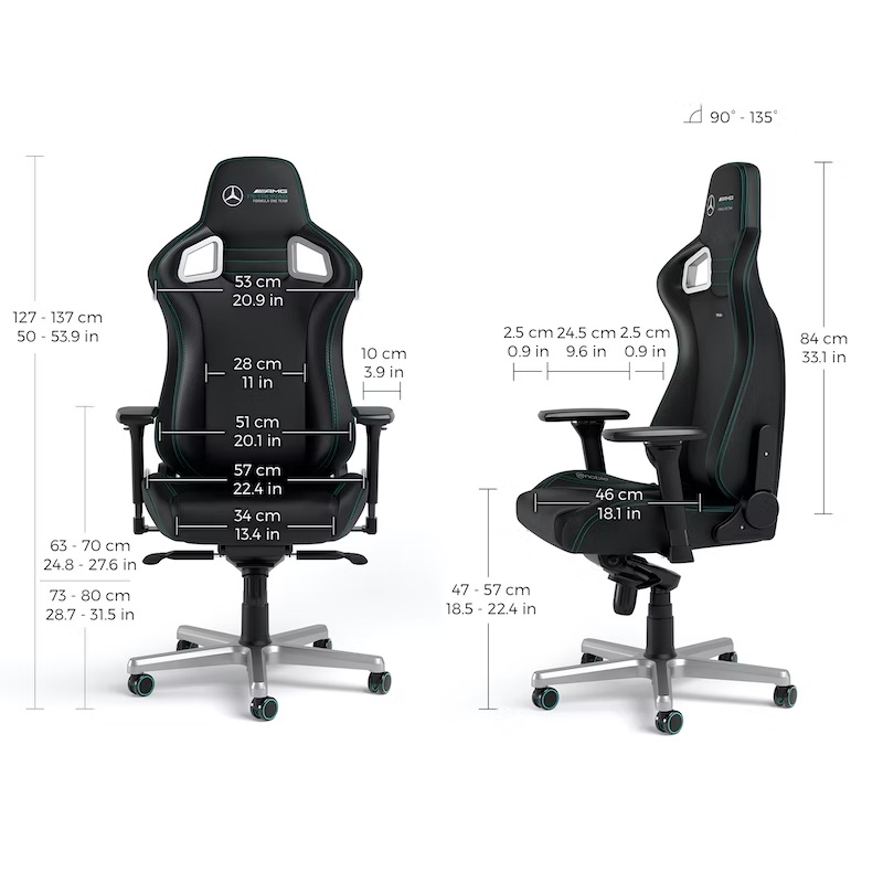 noblechairs Epic Series Mercedes-AMG Petronas F1 Team Edition Gaming ...