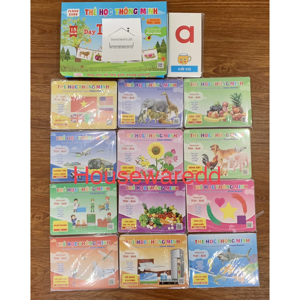 Set OF SMART BILINGUAL LEARNING CARDS FOR KIDS - LARGE HARD TYPE - 15 ...