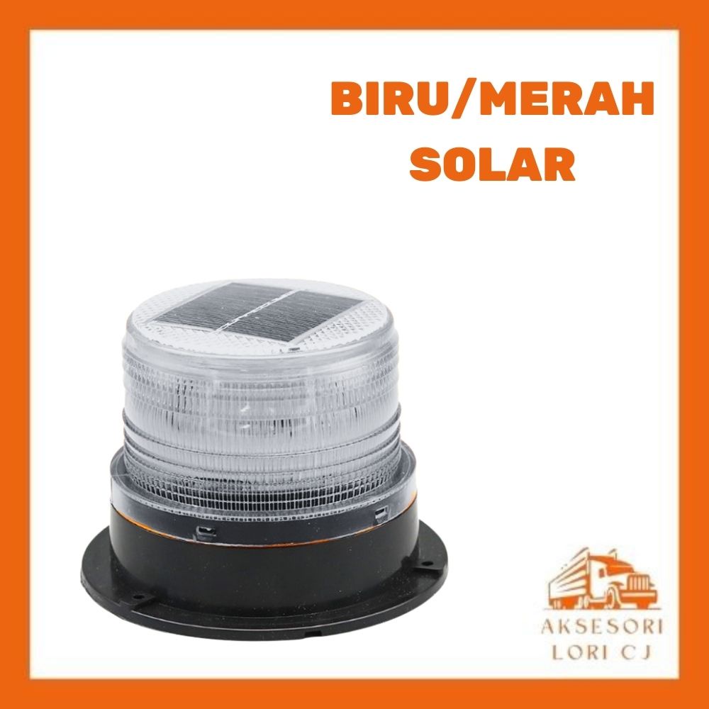 AKSESORI LORI CHERAS JAYA LAMPU BEACON SOLAR 12V 24V WARNING LIGHT LED ...