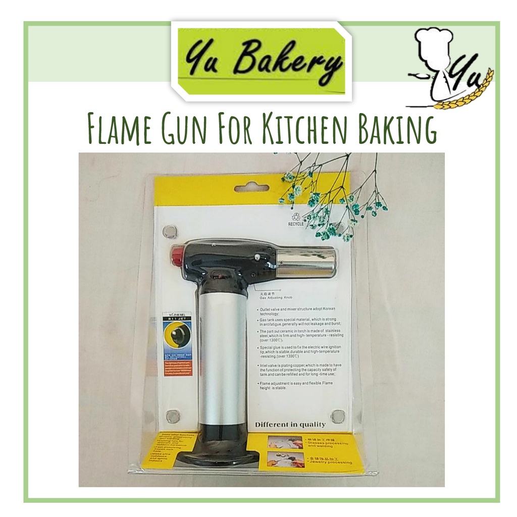Flame Gun For Kitchen Baking Food Portable Metal Torch Burner Flaming ...