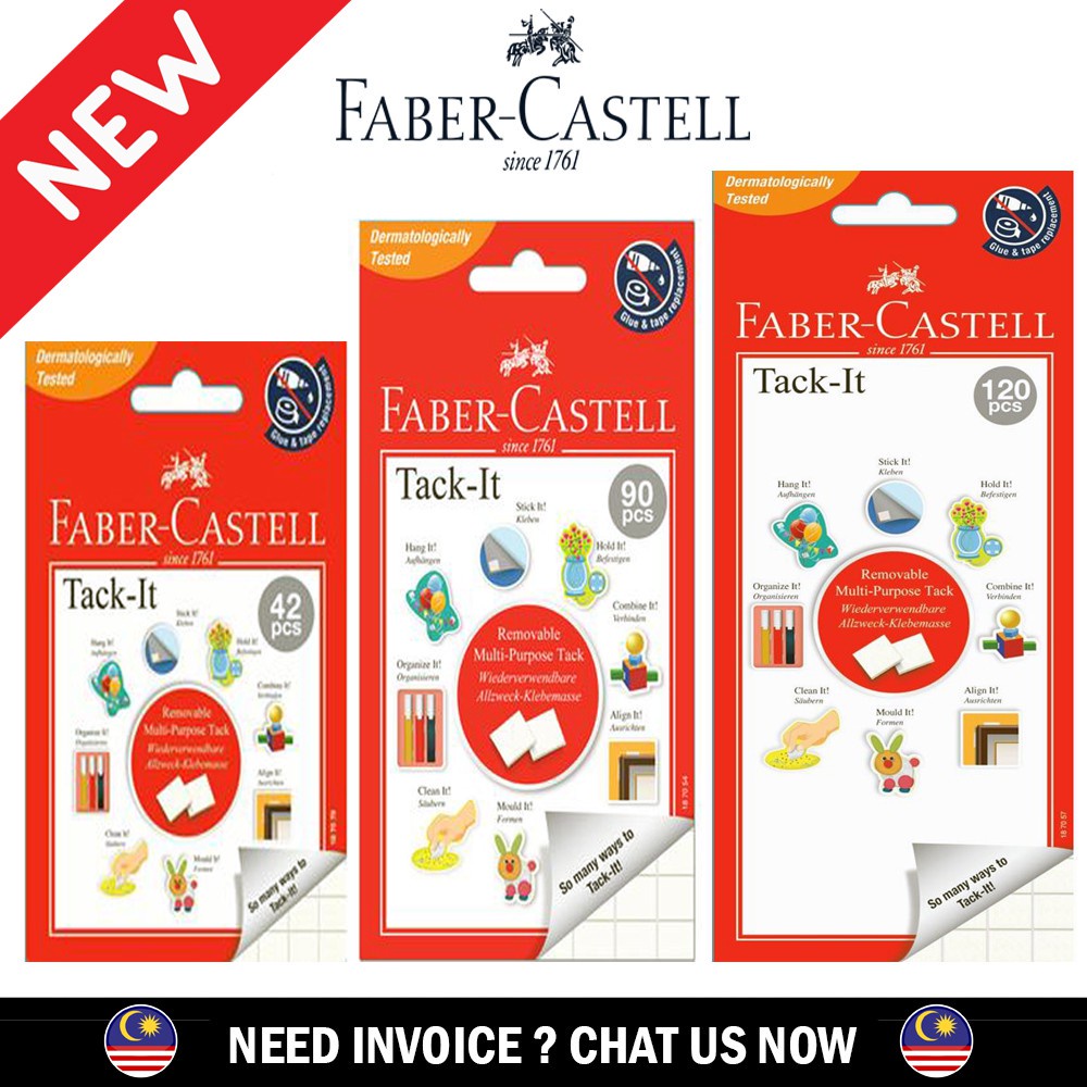 Faber Castell Tack-It/Tanah Gam 30g- 49 pcs /50g- 90 pcs/75g- 120pcs ...