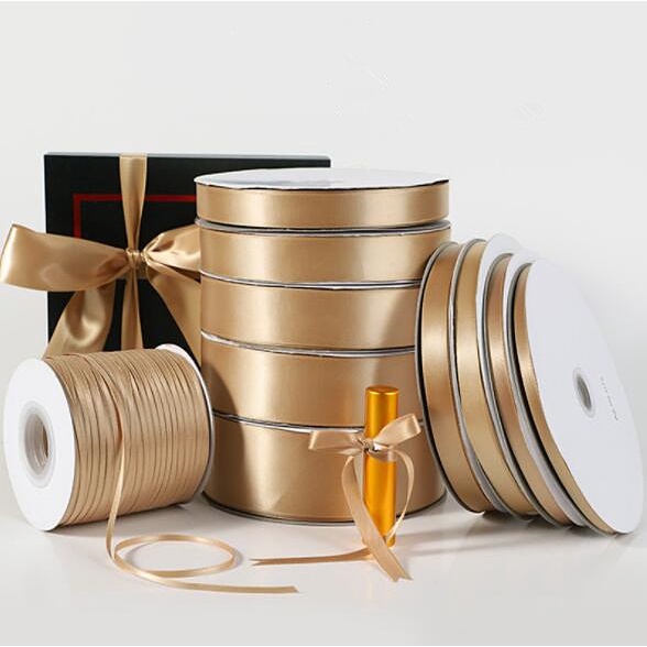 22M / Roll Champagne Gold Ribbon ~ Christmas Ribbon Gift Packaging ...