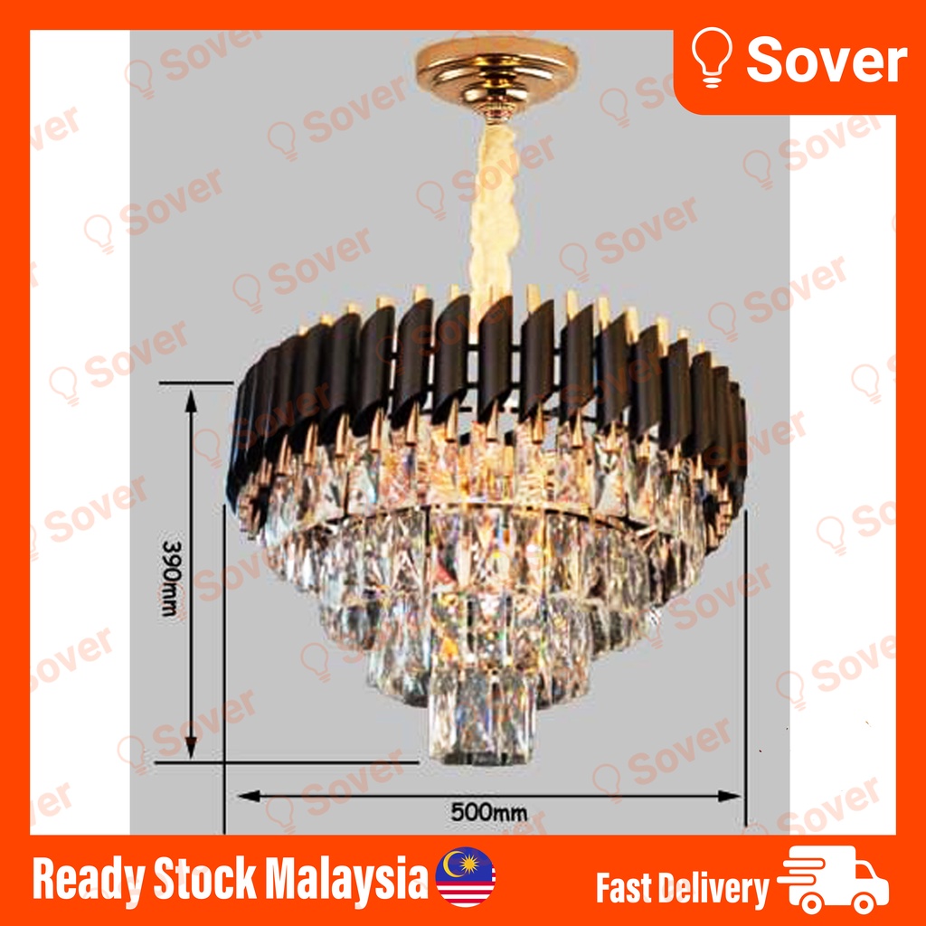 👑LUXURY CRYSTAL👑 POST Modern LED Chandelier /Lampu Hiasan Ceiling ...