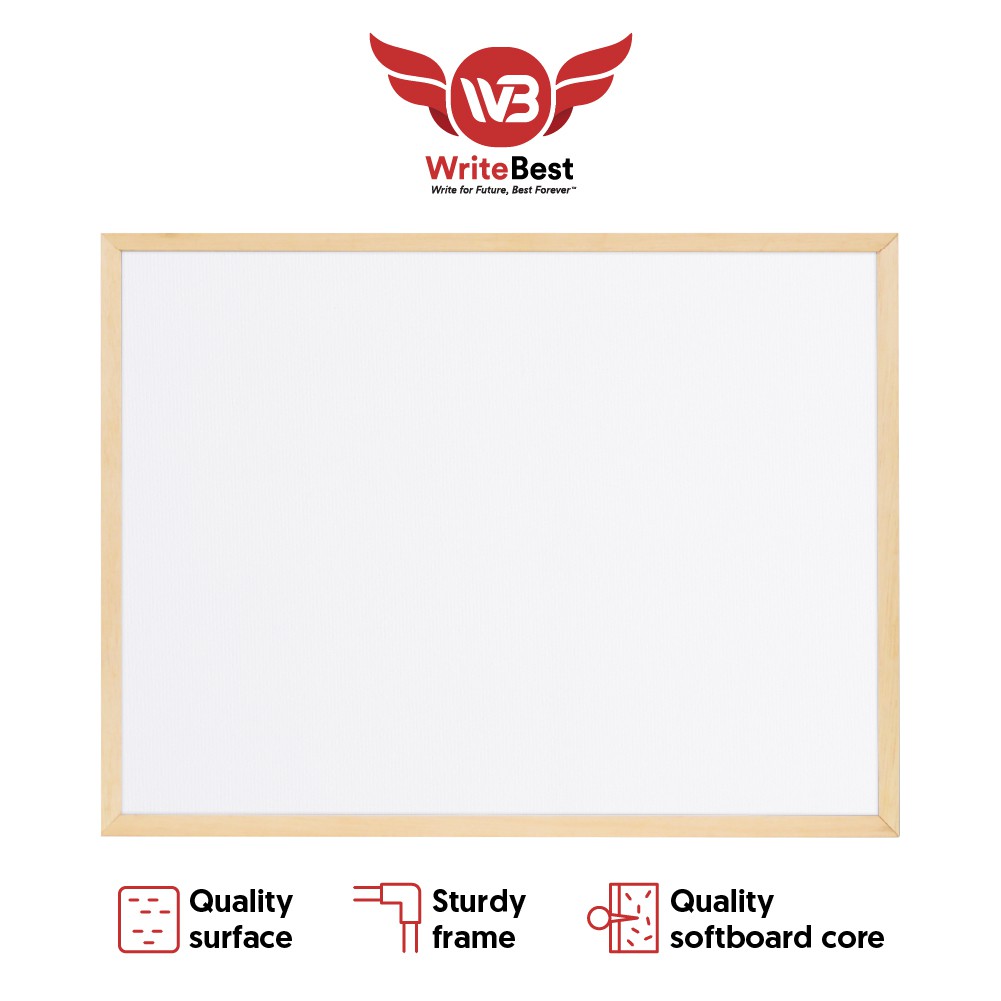 WriteBest Softboard Notice Board with Eco Wooden Frame - [Medium Range ...
