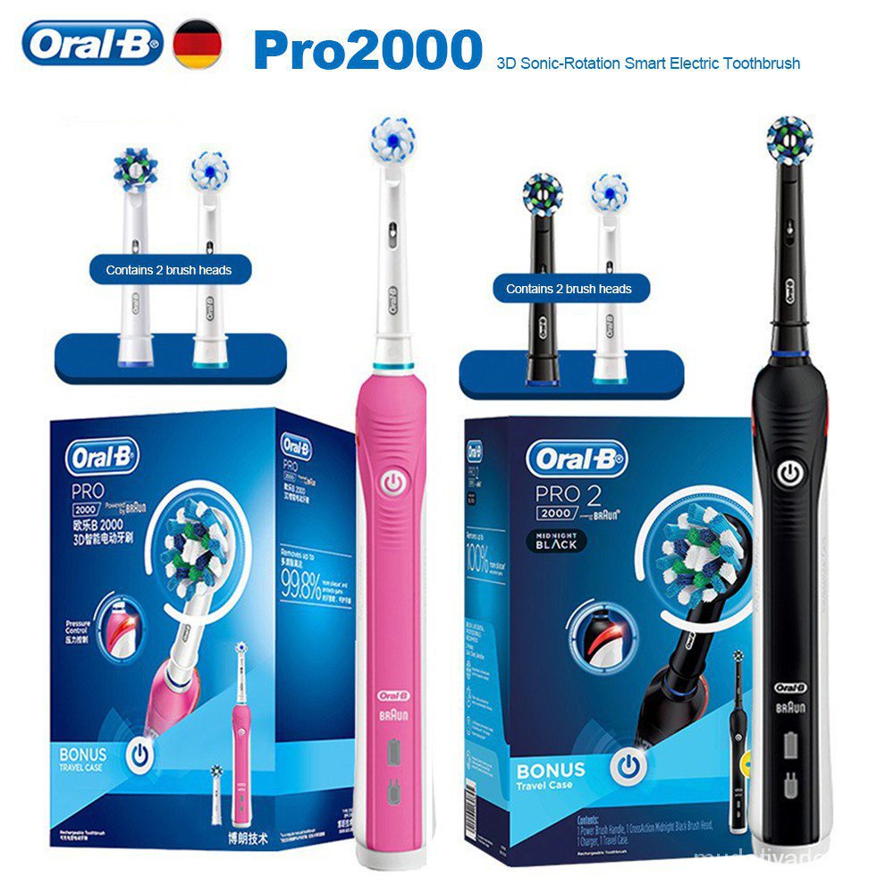 Ready Stock Oral-B Pro 2000 Crossaction Rechargeable 3D Electric ...