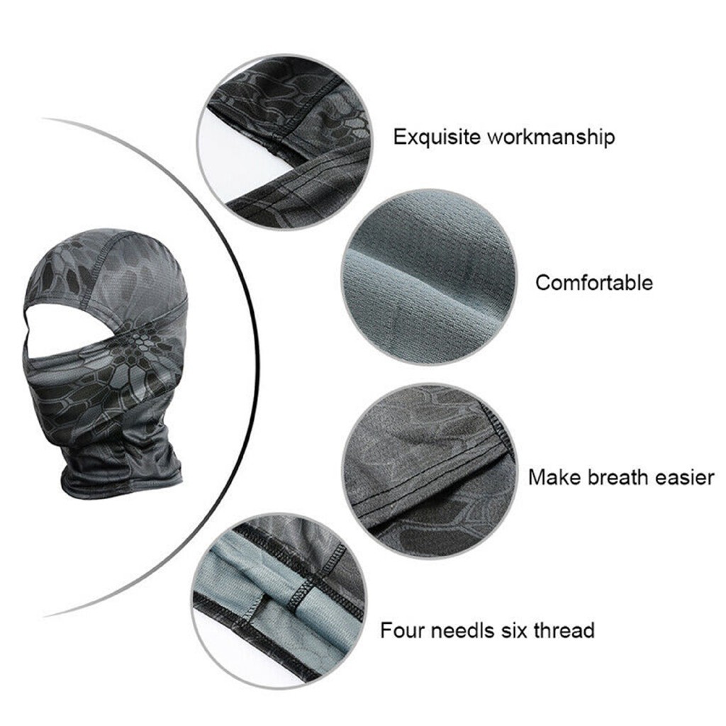 face mask mask 3ply essential mask Tactical Camo Balaclava Full Face ...