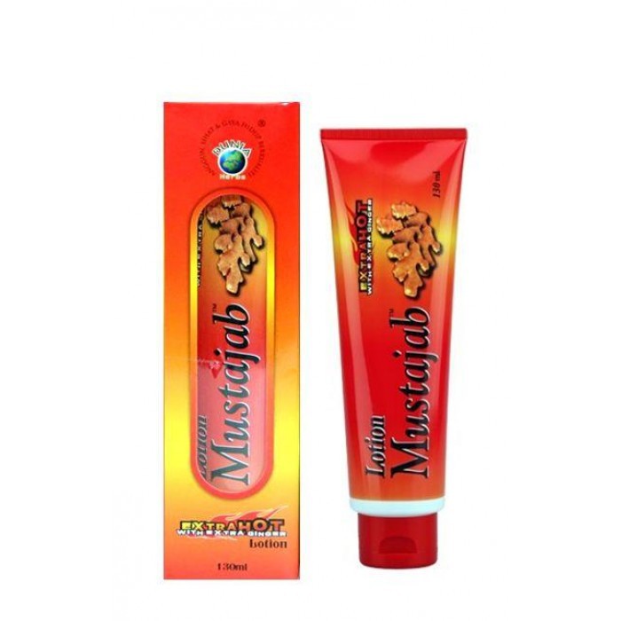 (Original) Losyen Mustajab Extra Hot with Extra Ginger Lotion 130ml ...