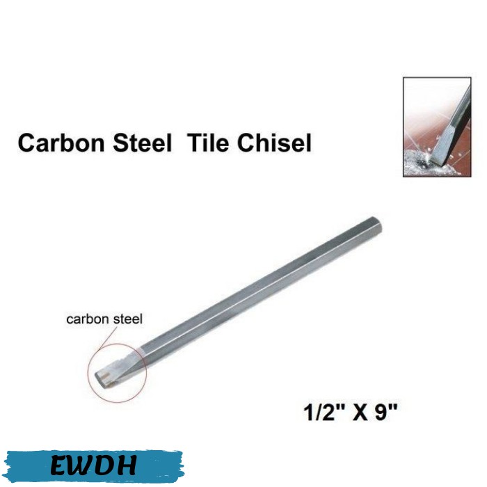 MANN'S CARBIDE TIPPED CHISEL 1/2" X "9 TILES CHISEL EXTRA LONG PAHAT ...
