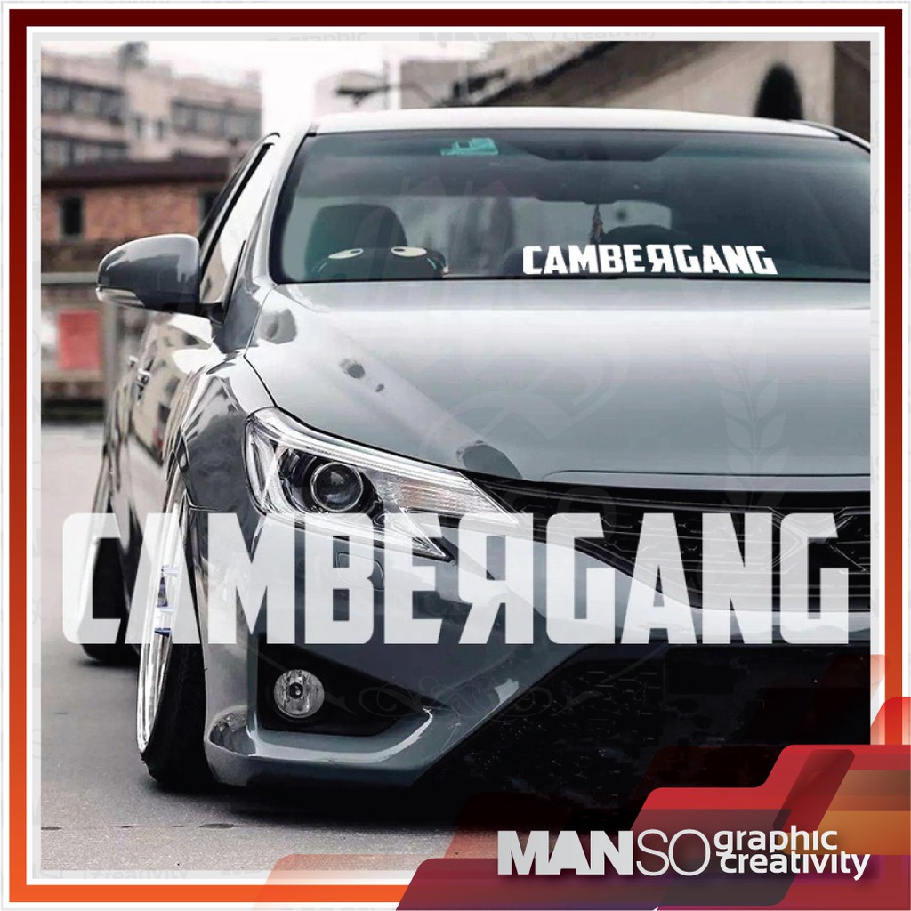 CAMBERGANG Windscreen Car Sticker Mirror Audi Honda Toyota Perodua ...