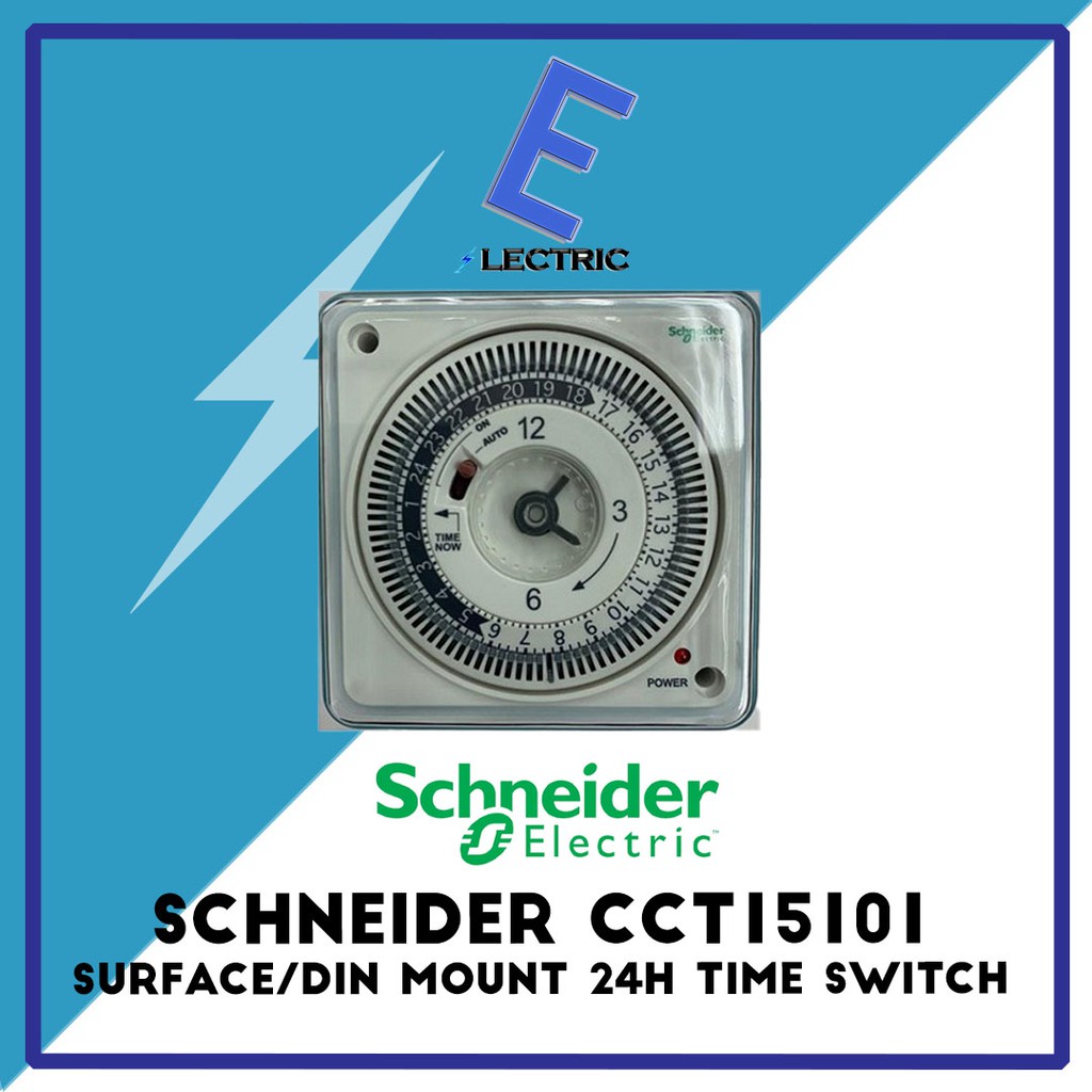 Schneider CCT15101 Surface/DIN Mount 24H Time Switch | Shopee Malaysia