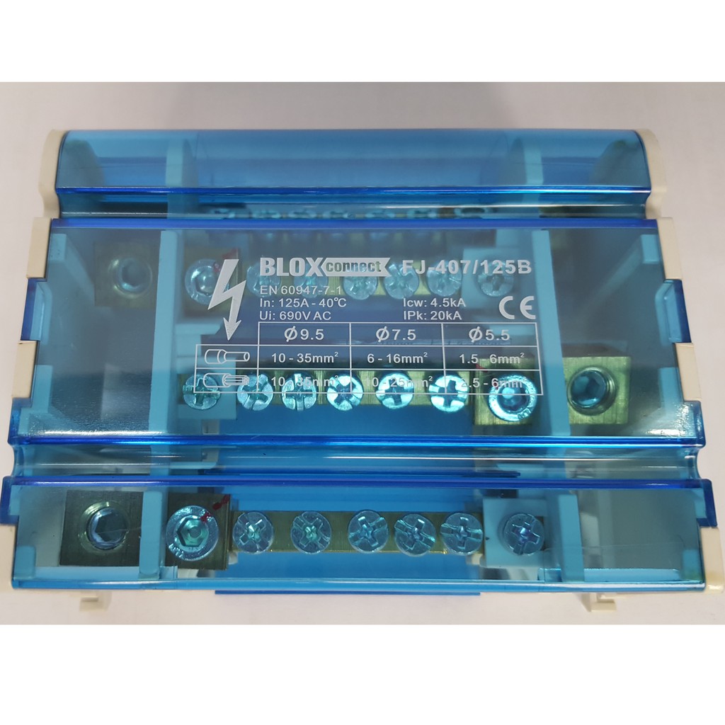 BLOX 4poles distribution block connect terminal block tetrapolar ...