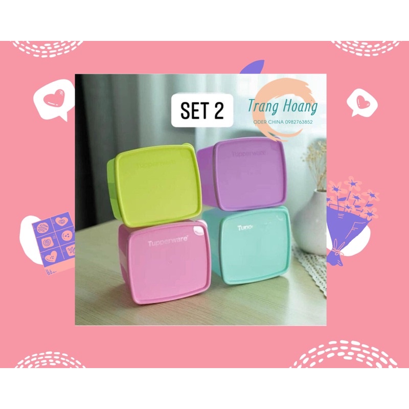 Cool Set 4 boxes of 800ml Tupperware | Shopee Malaysia