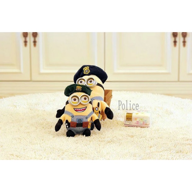 SMALL POLICE 3D Rubber Eye Despicable Me 3 Minion Soft Toy | Shopee ...