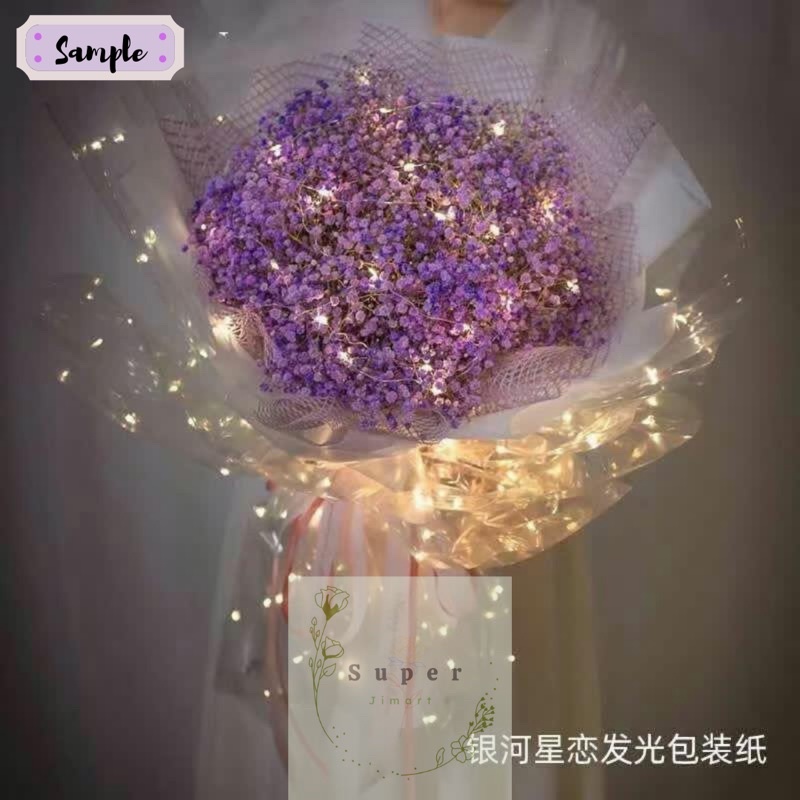 1Pcs 60cmx60cm Ins LED Light Wrapping Paper for Flowers Bouquet ...