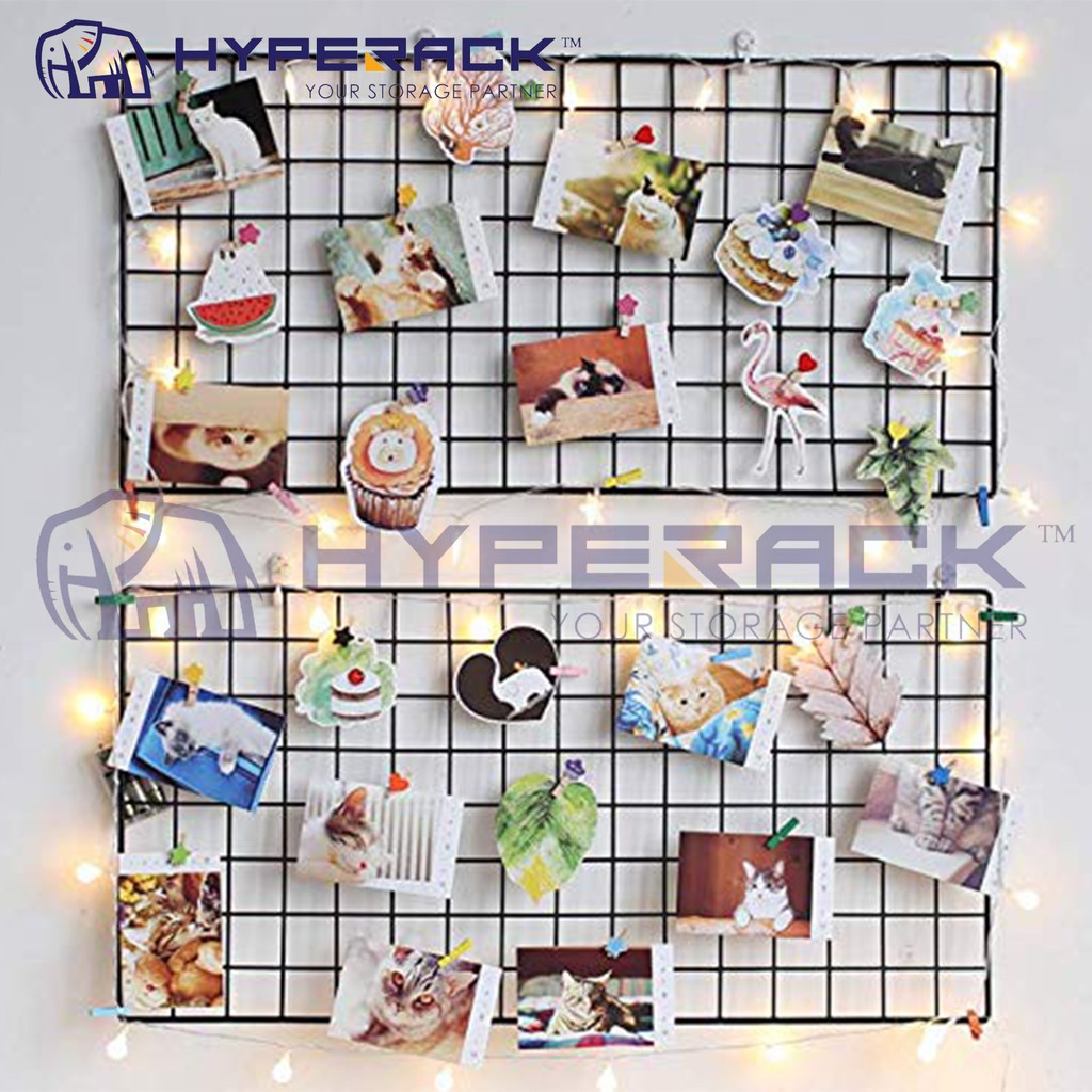 Rak Hiasan Dinding Besi Jaring Pelbagai Guna/ Multifunctional Iron Grid ...