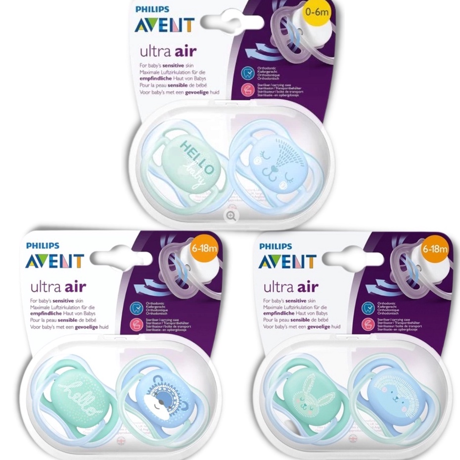 ORIGINAL PHILIPS AVENT ULTRA AIR PACIFIER 0-6M & 6-18M / AVENT SOOTHER ...