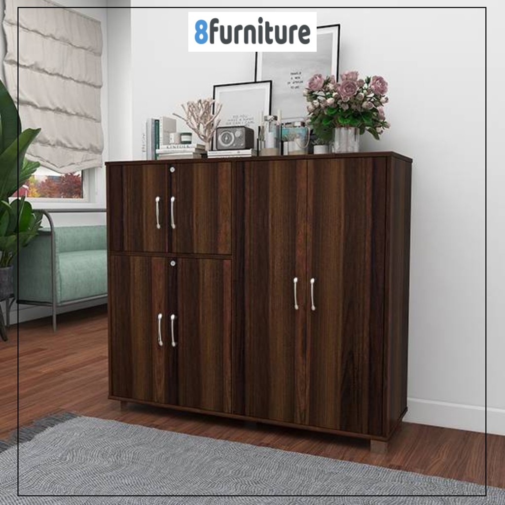 Kids 3 Door 6 Door Wardrobe with 2 Lockers (2 Designs, 2 Colors ...